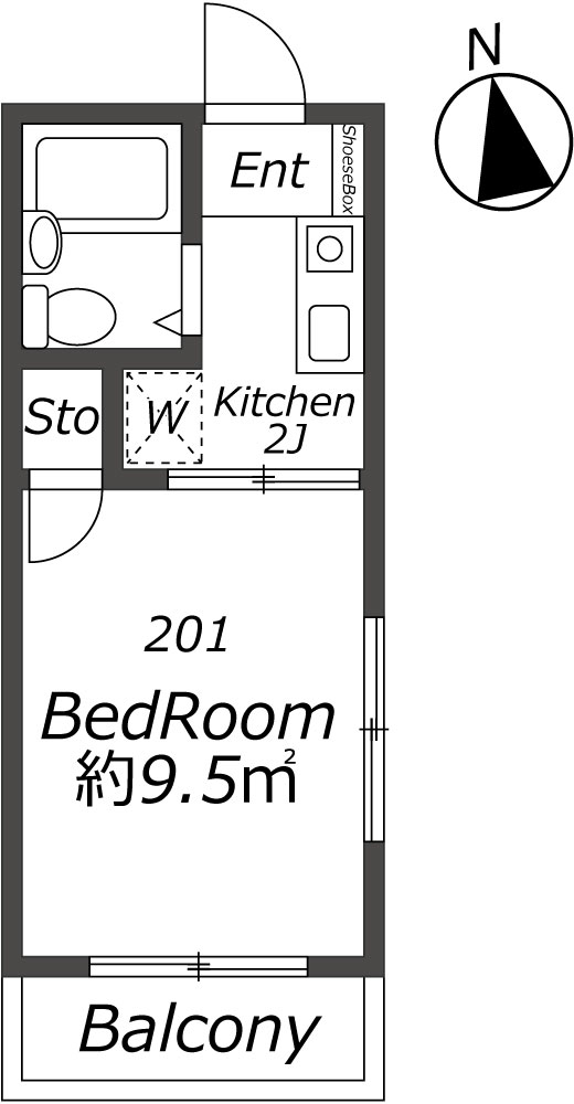 Hibarigaoka Sta. 1K 201, Tokyo - Living Japan